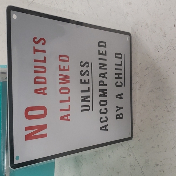 signs | Art | No Adults Allowed By A Child Sign | Poshmark
